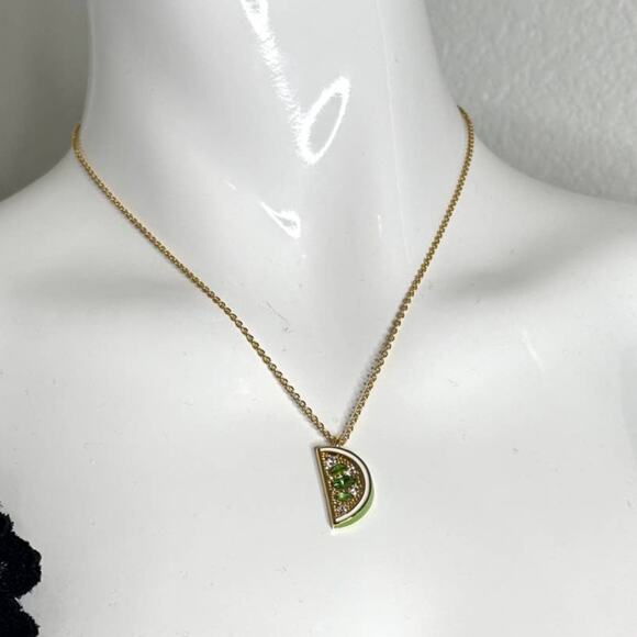 kate spade | Jewelry | Kate Spade Out Of Office Lime Pendant Necklace ...